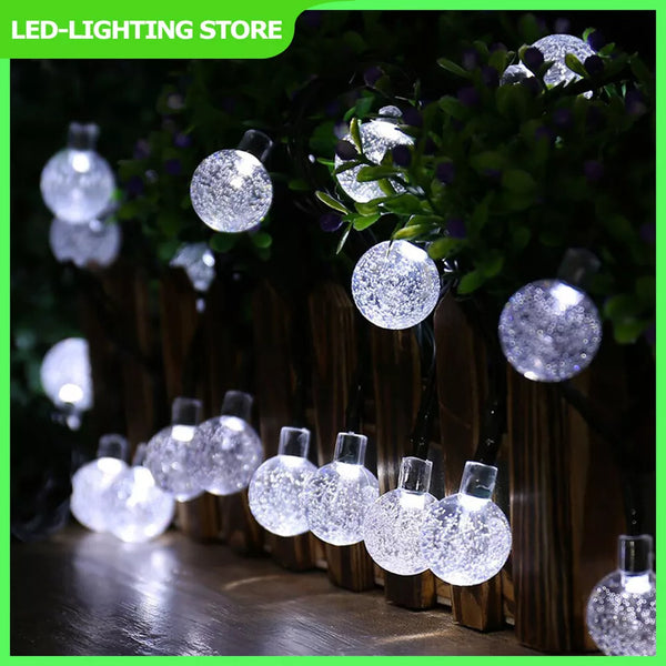 100 LED Solar String Lights – Retro Hanging Fairy Ball Lights for Gard ...