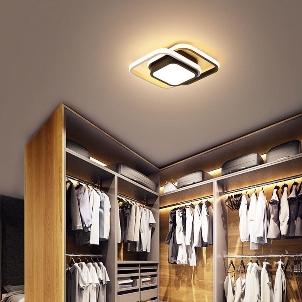 Modern Ceiling Lamps Acrylic Light Fixture Unique Geometric Saving Lam ...