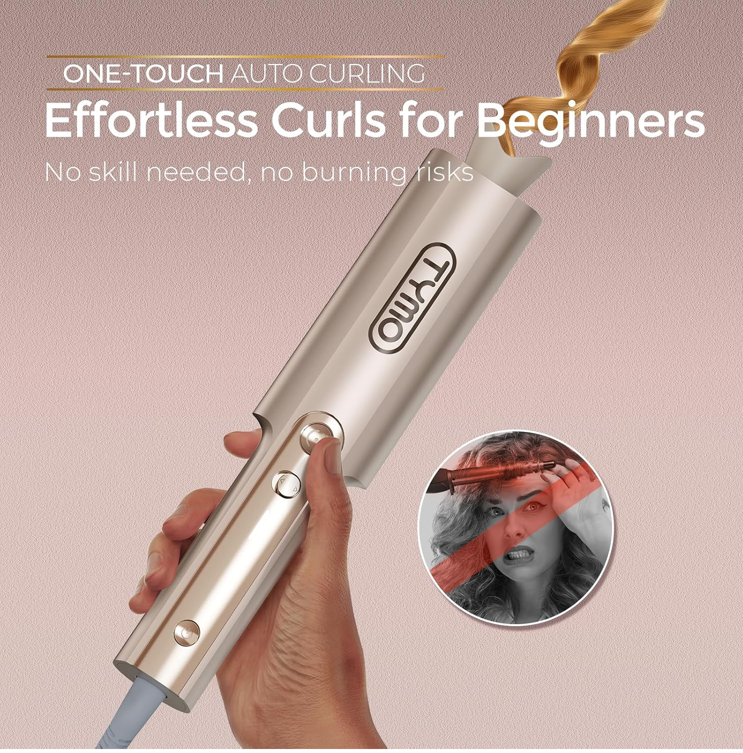 CurlPro Plus Automatic Rotating Curling Iron – Long Barrel Ceramic Hai ...