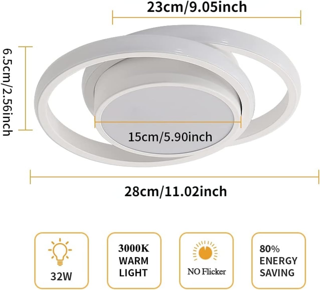 32W Modern LED Ceiling Lights – KfDirect