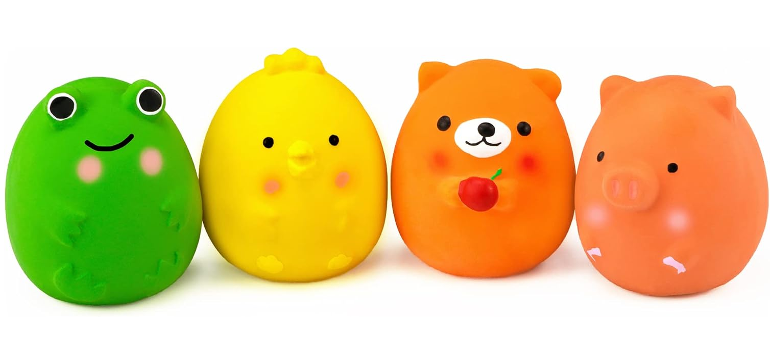 Squeaky Latex Puppy Toys – Funny Animal Play Set for Small Dogs, Inter ...