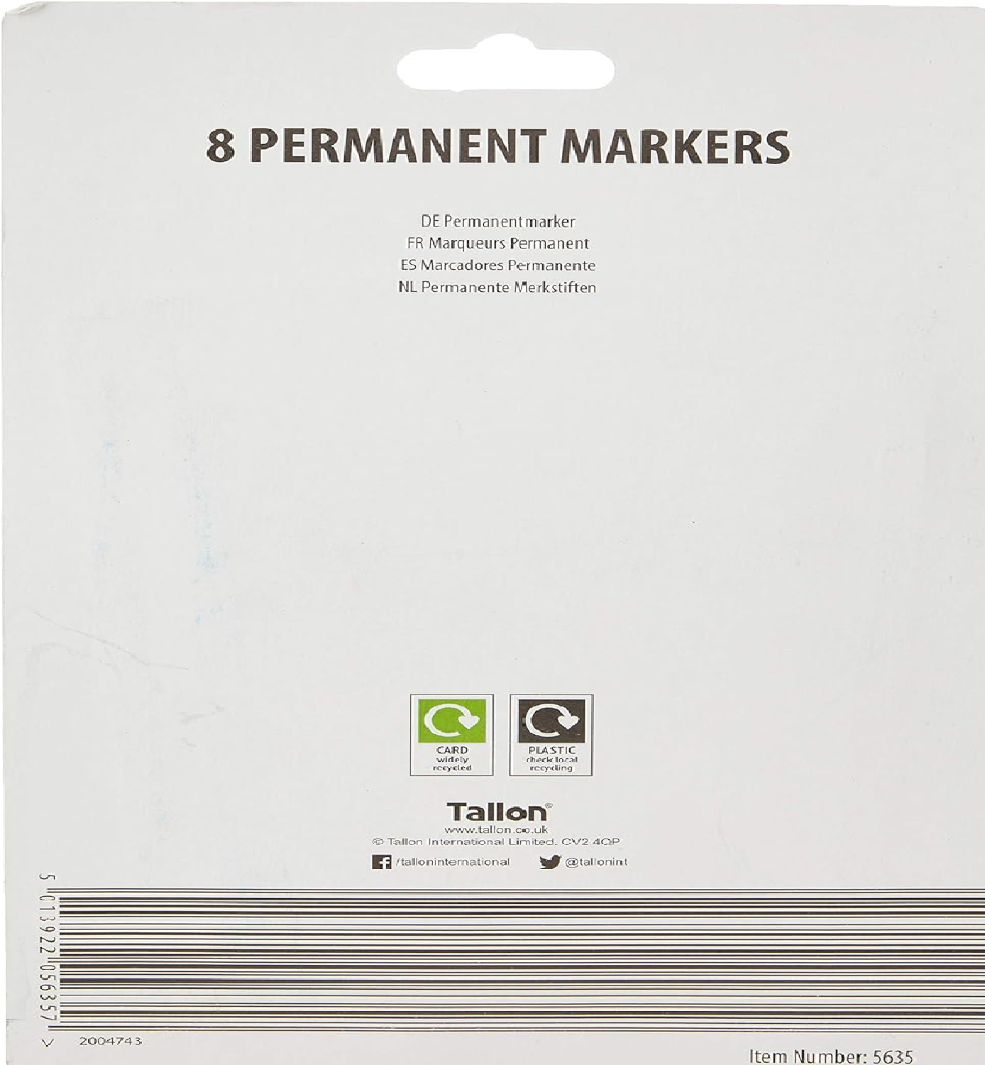 Permanent Markers Set – 8 Vibrant Colours Fine Point Pens for Writing ...
