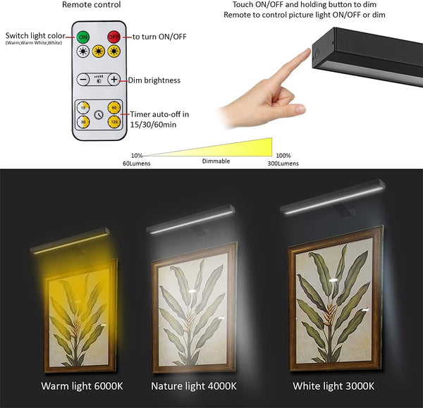 Wireless LED Picture Light with Remote – KF Direct – KfDirect
