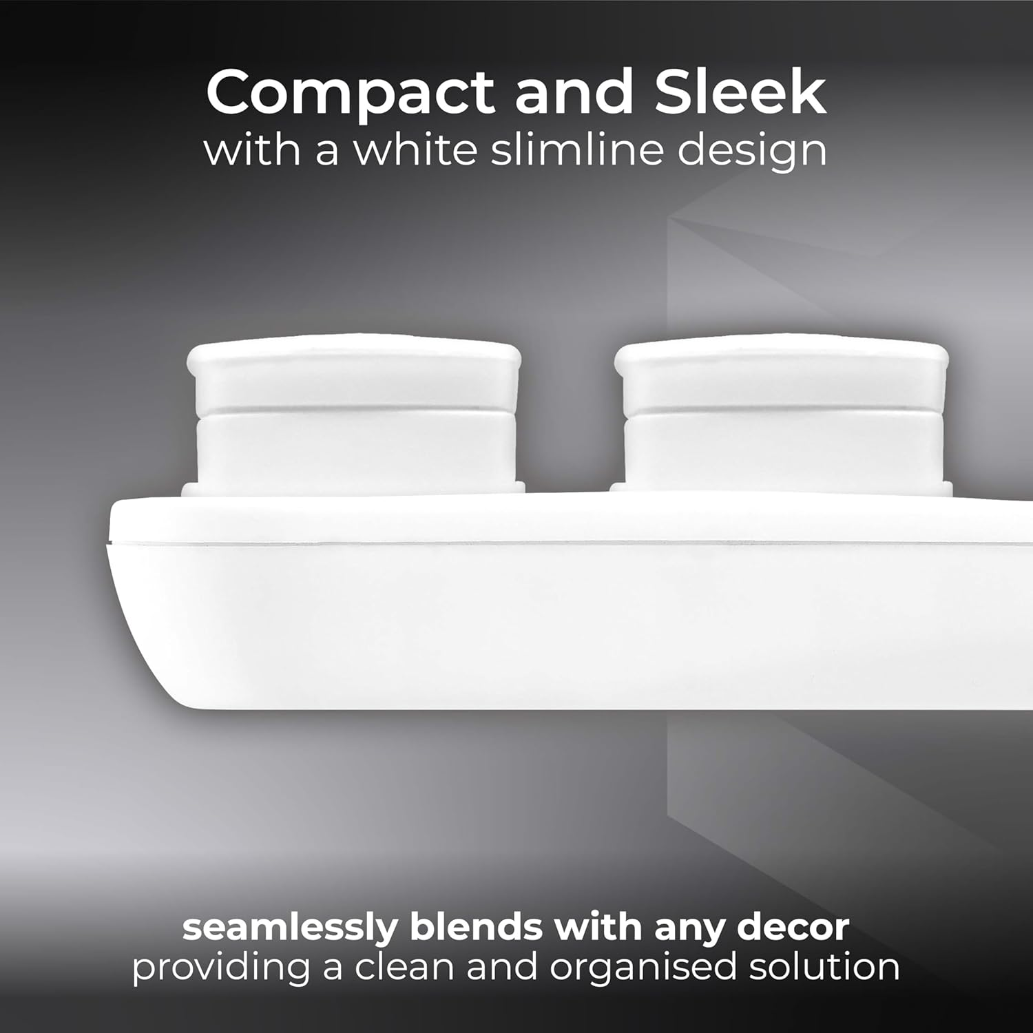 4-Way Extension Lead 13A with 5M Cable – Unswitched Power Strip, White ...