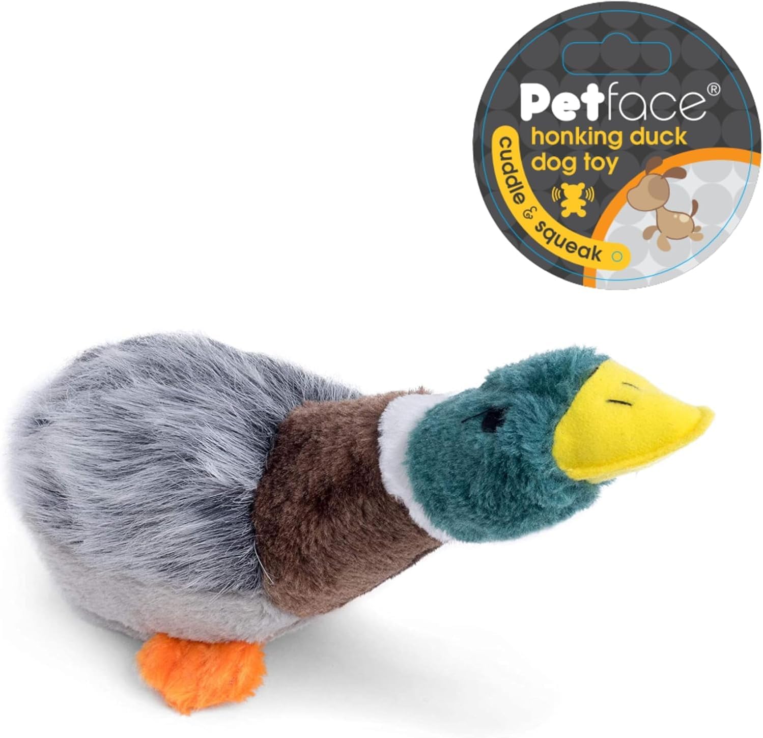 Honking & Squeaky Duck Plush Dog Toy – Soft Interactive Chew Toy for D ...