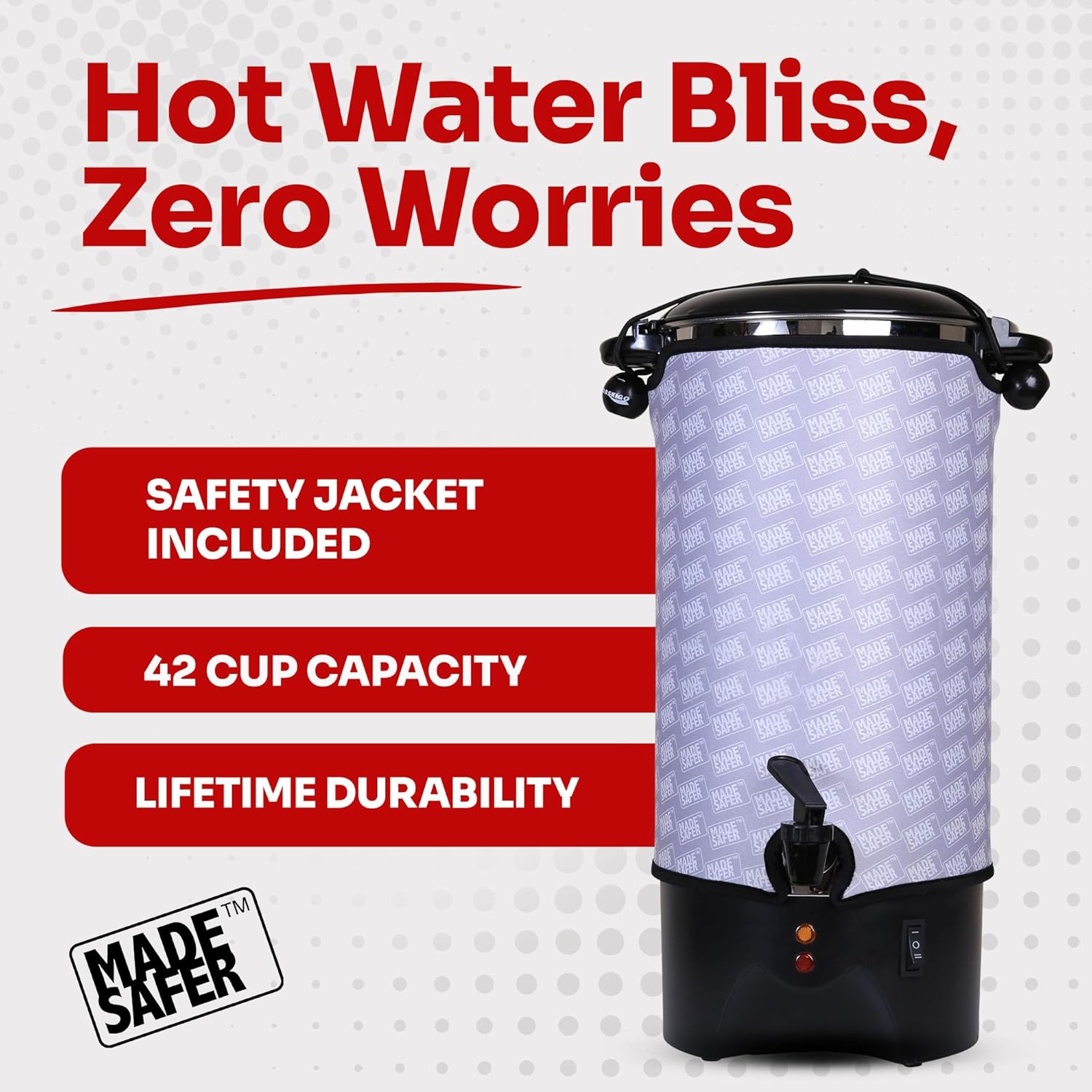 Made Safer 7.5L Hot Water Urn – Energy-Efficient Boiler – KfDirect