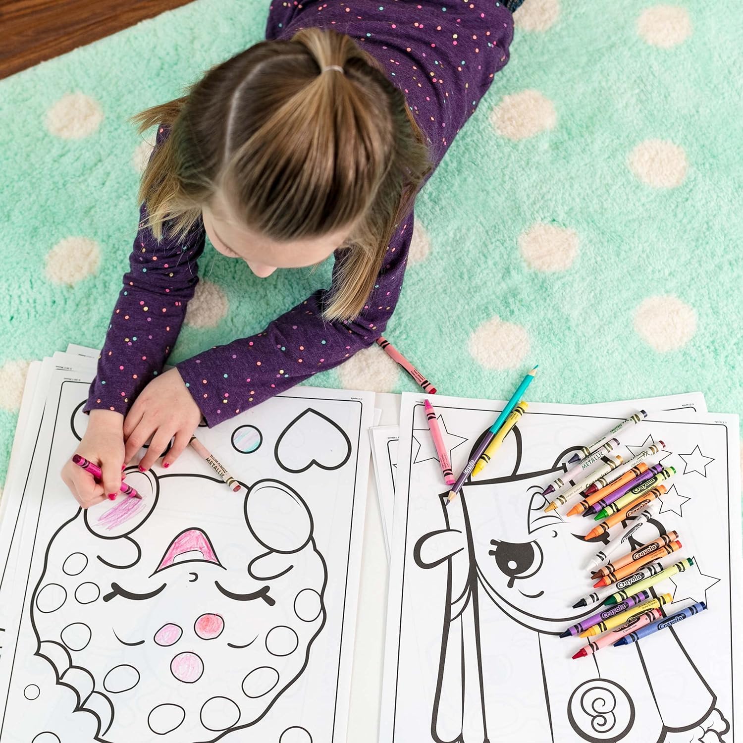 24-Count Bright Crayons Set, Strong Vibrant Colours for Kids, School ...