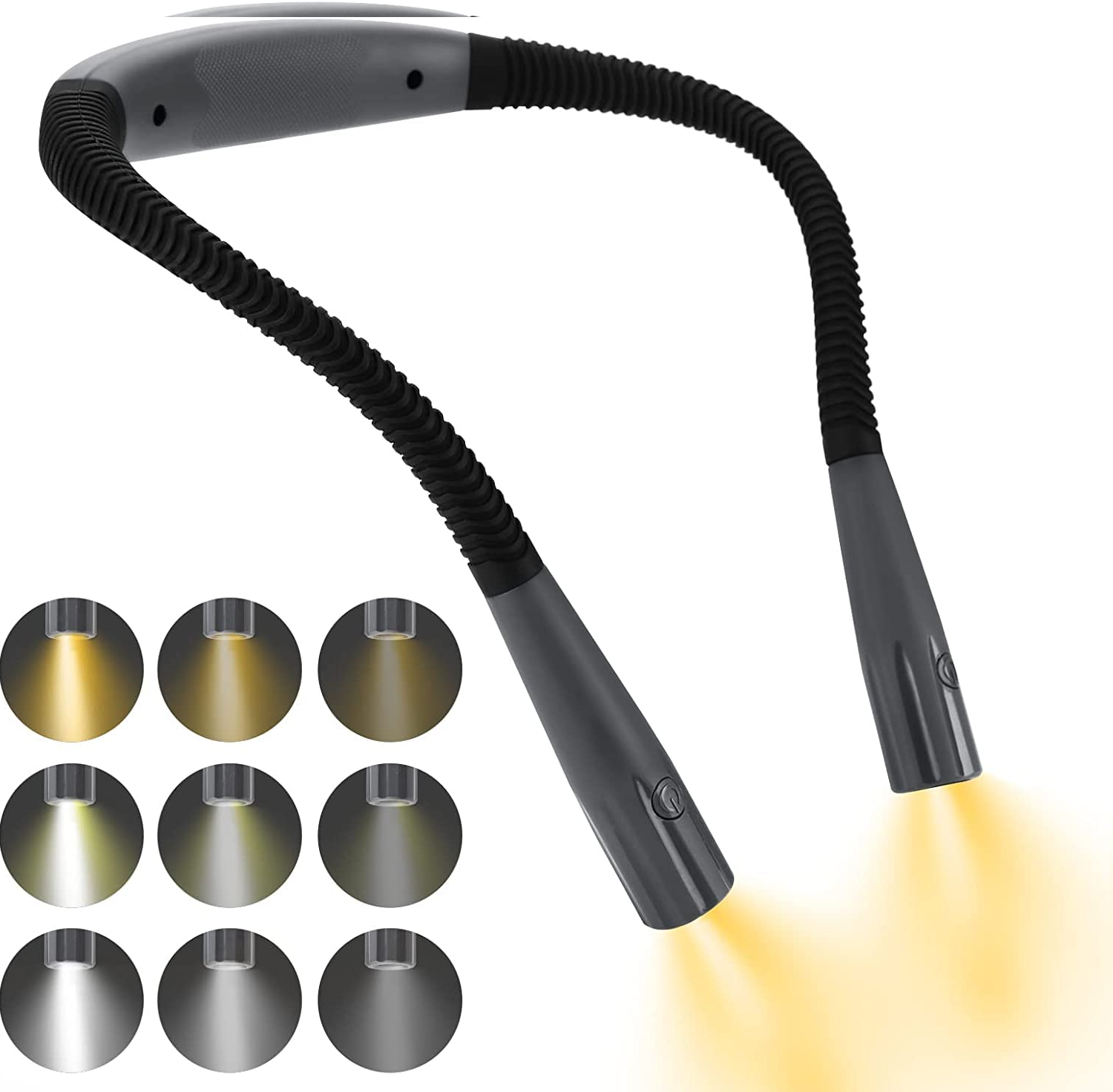 Neck Reading Light, Lights For Reading In Bed At Night, Rechargeable L ...
